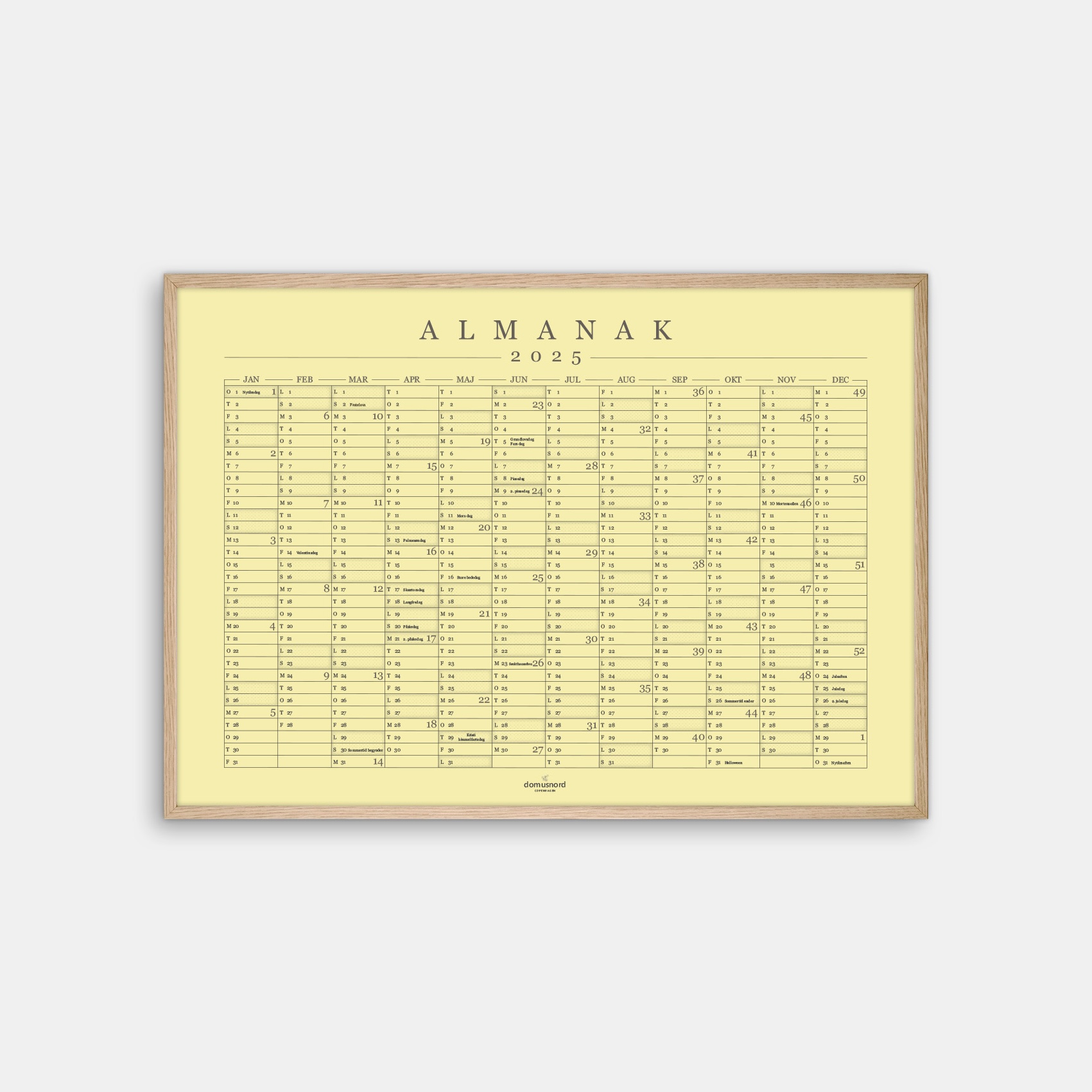 Copenhagen Design Studio - Almanak Kalender plakat