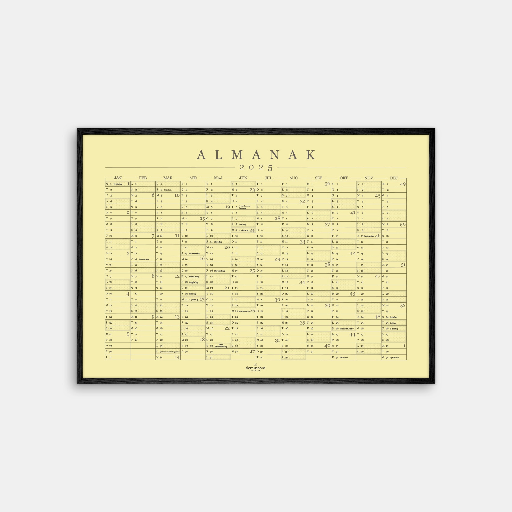 Copenhagen Design Studio - Almanak Kalender plakat