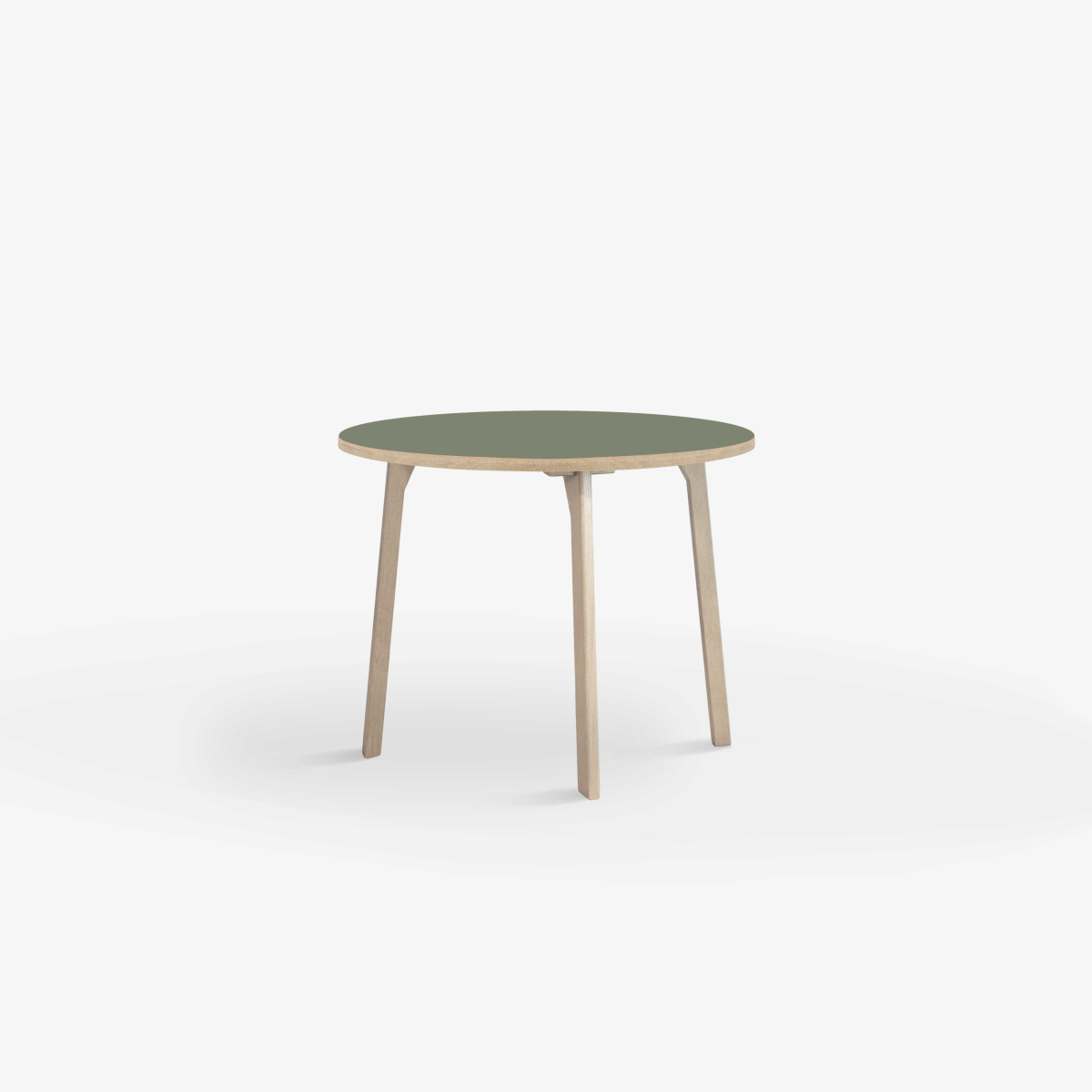 Domusnord Room round Linoleum's Dining Table in oak Ø70 cm in 21 colors ...