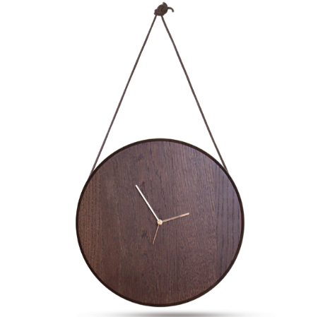 Mux Clock oak wall – Smoked - Clocks - Domusnord Copenhagen